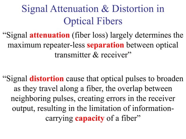 Signal degradation in optical fibers | PDF | Physics | Science