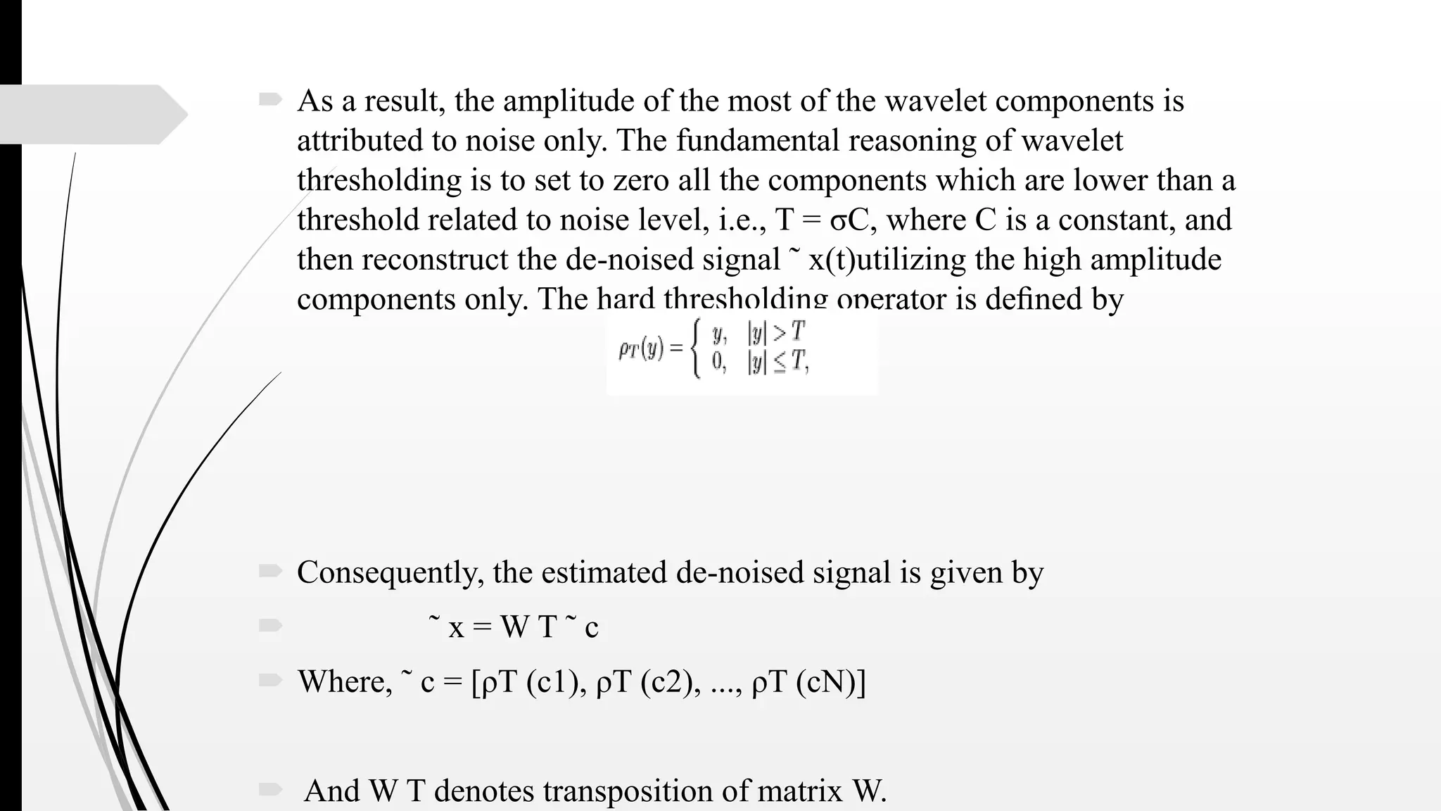 Signal denoising techniques | PPTX