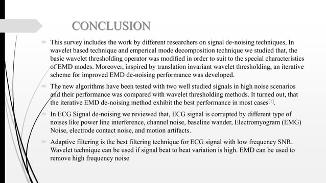 Signal denoising techniques | PPT