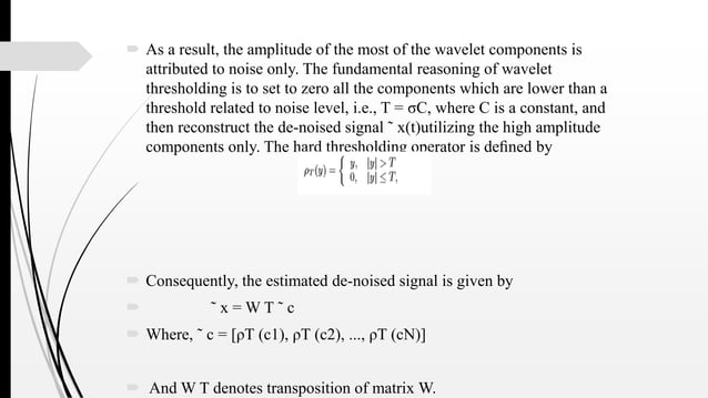 Signal denoising techniques | PPT