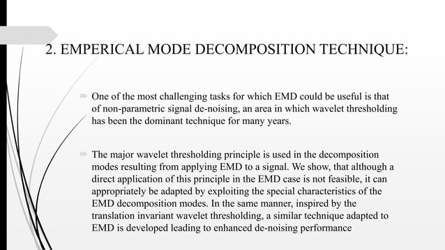 Signal denoising techniques | PPT