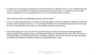 Signal Detection and Their Assessment in Clinical Trial. | PPTX
