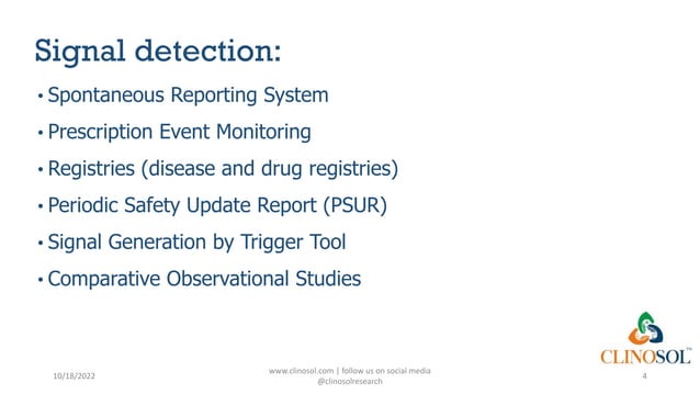 Signal detection and their assessment in clinical trials | PDF