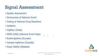 Signal detection and their assessment in clinical trials | PDF