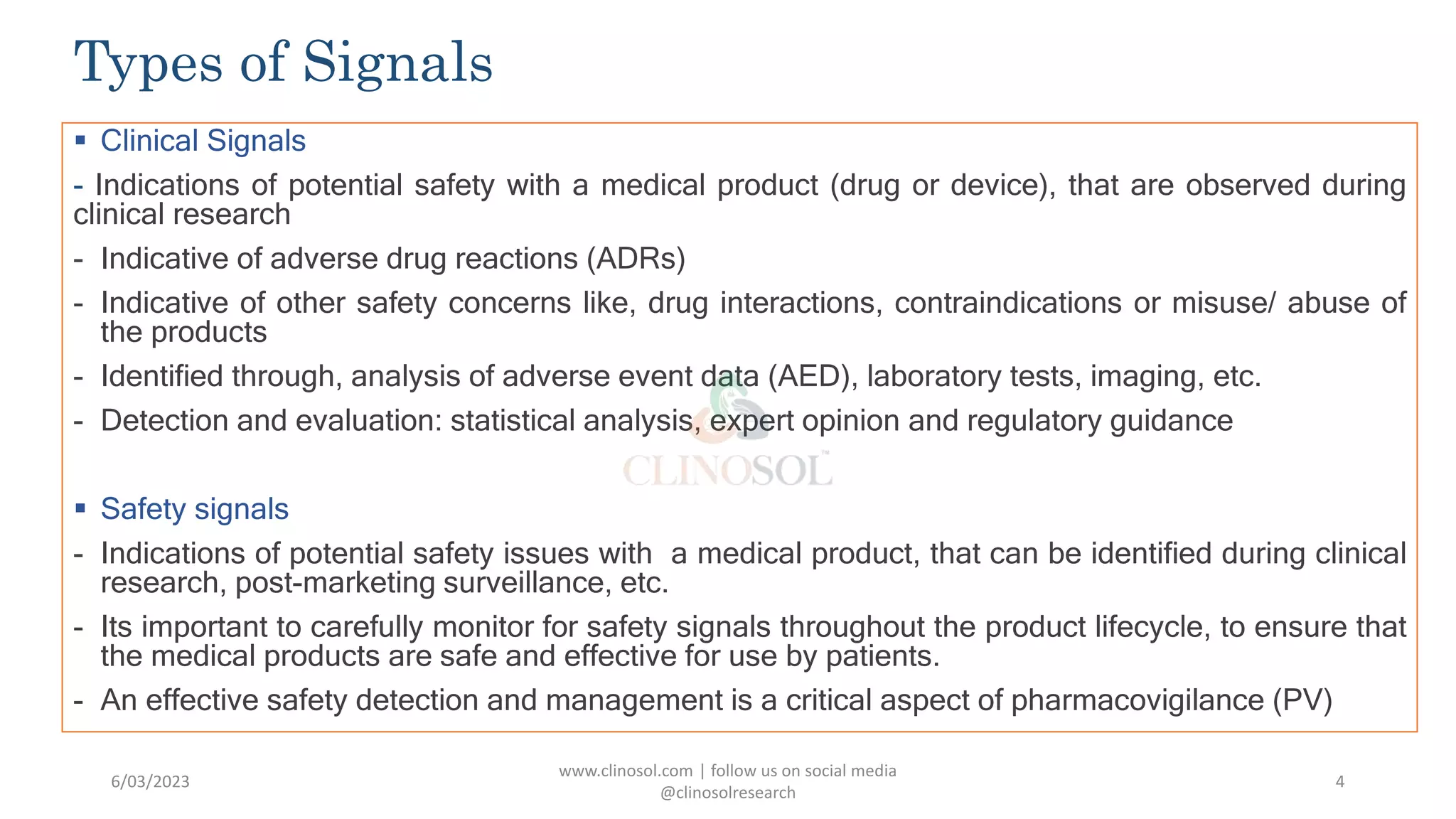 Signal Detection in Pharmacovigilance | PPTX