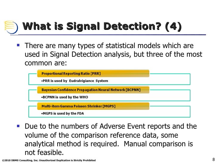 Signal Detection With Oracle Products By Dipti Kadam Dbms Consulting