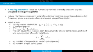 Signal filtering - savitzky-golay | PDF
