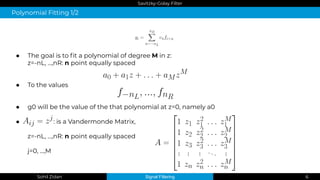 Signal filtering - savitzky-golay | PDF