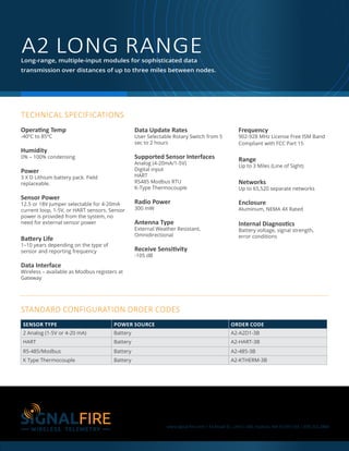Signal Fire Wireless Telemetry Catalog | PDF