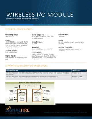 Signal Fire Wireless Telemetry Catalog | PDF