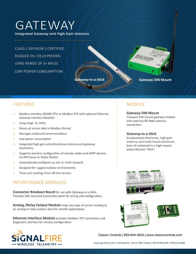 Signal Fire Wireless Telemetry Catalog | PDF