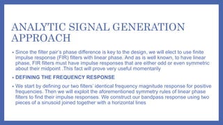 ANALYTIC SIGNAL GENERATION- DIGITAL SIGNAL PROCESSORS AND ARCHITECTURE | PPTX