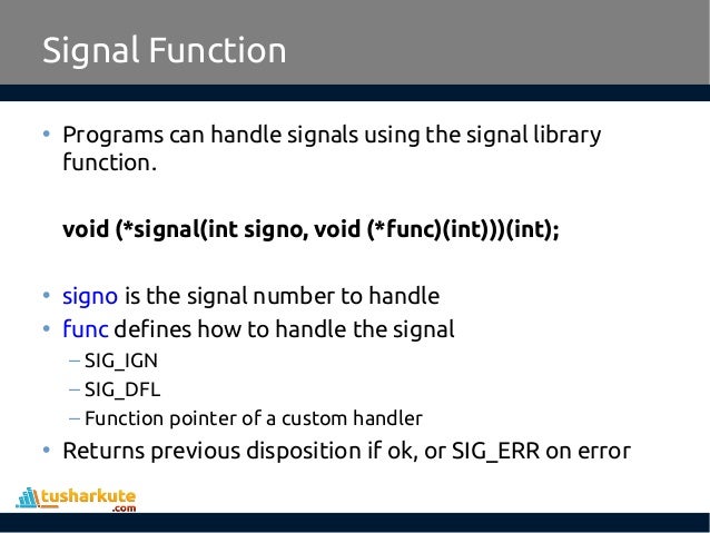 Signal Handling In Linux
