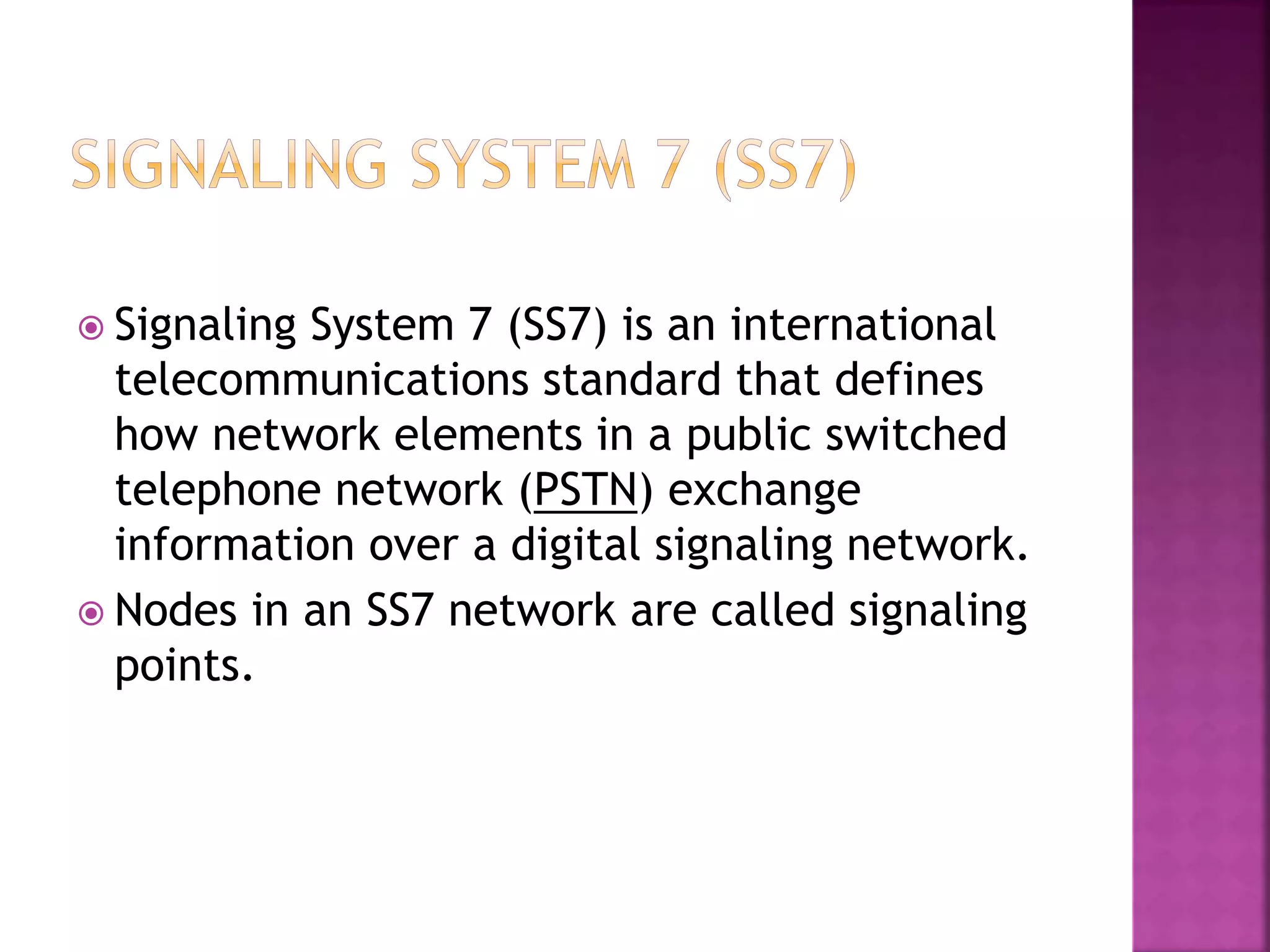 Signaling system 7 (ss7) | PPT