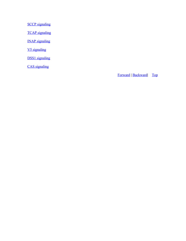 Signaling and protocol management | DOC | Computer Networking | Computing