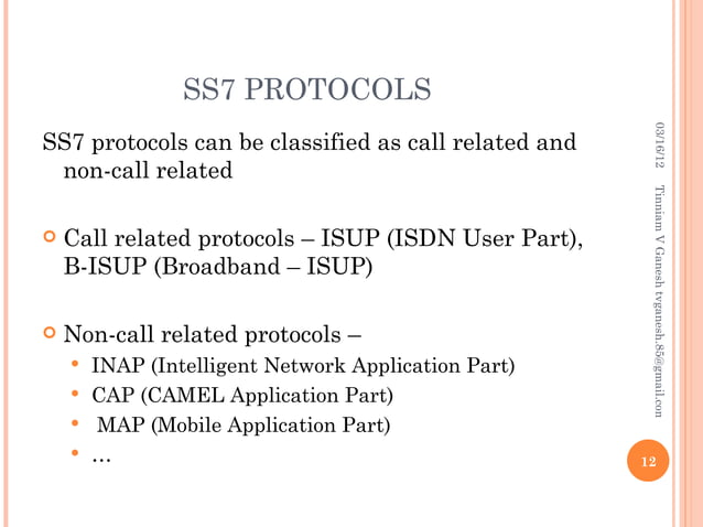 Signaling system 7 (ss7) | PPT | Computer Networking | Computing