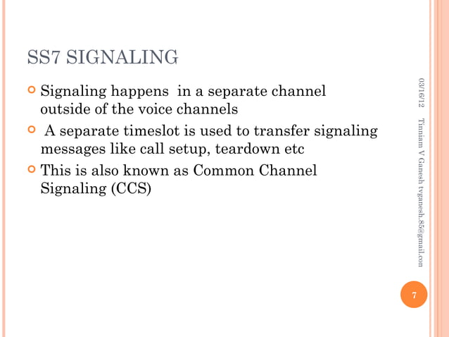Signaling system 7 (ss7) | PPT | Computer Networking | Computing