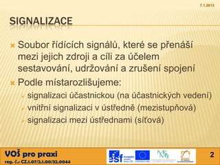 Signalizace | PPTX