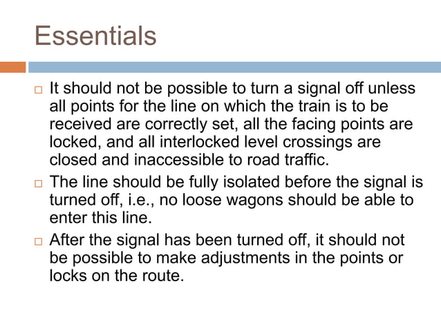 Signalling and Interlocking | PPTX