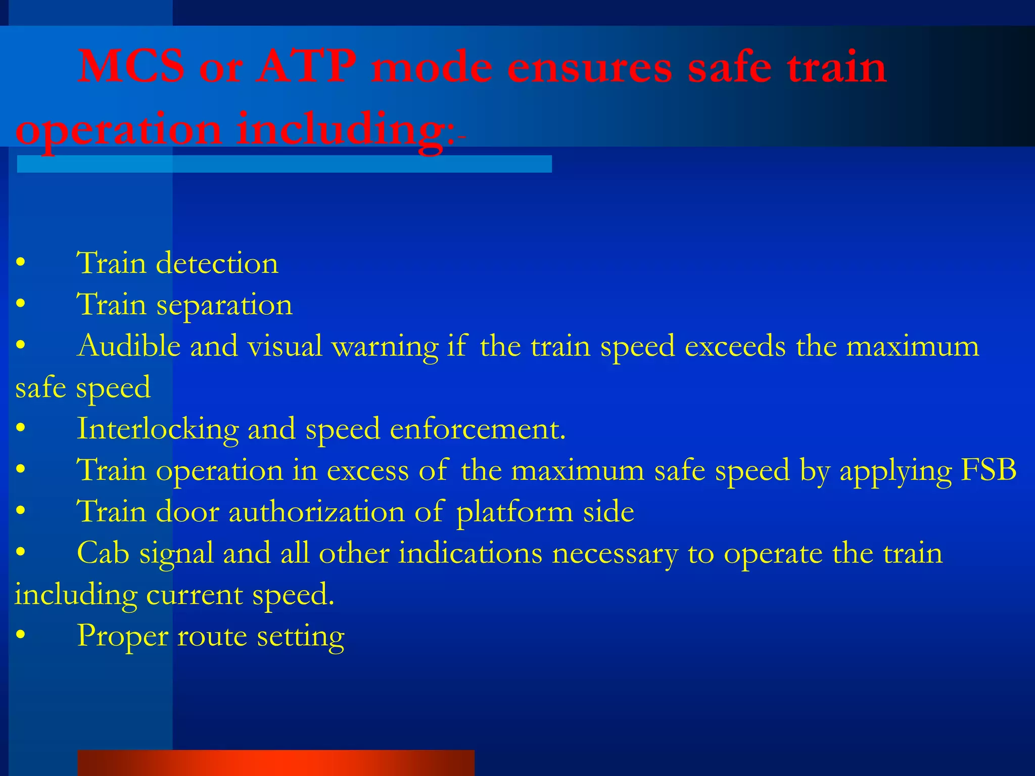 Basics of Metro Railway Signalling system | PPT