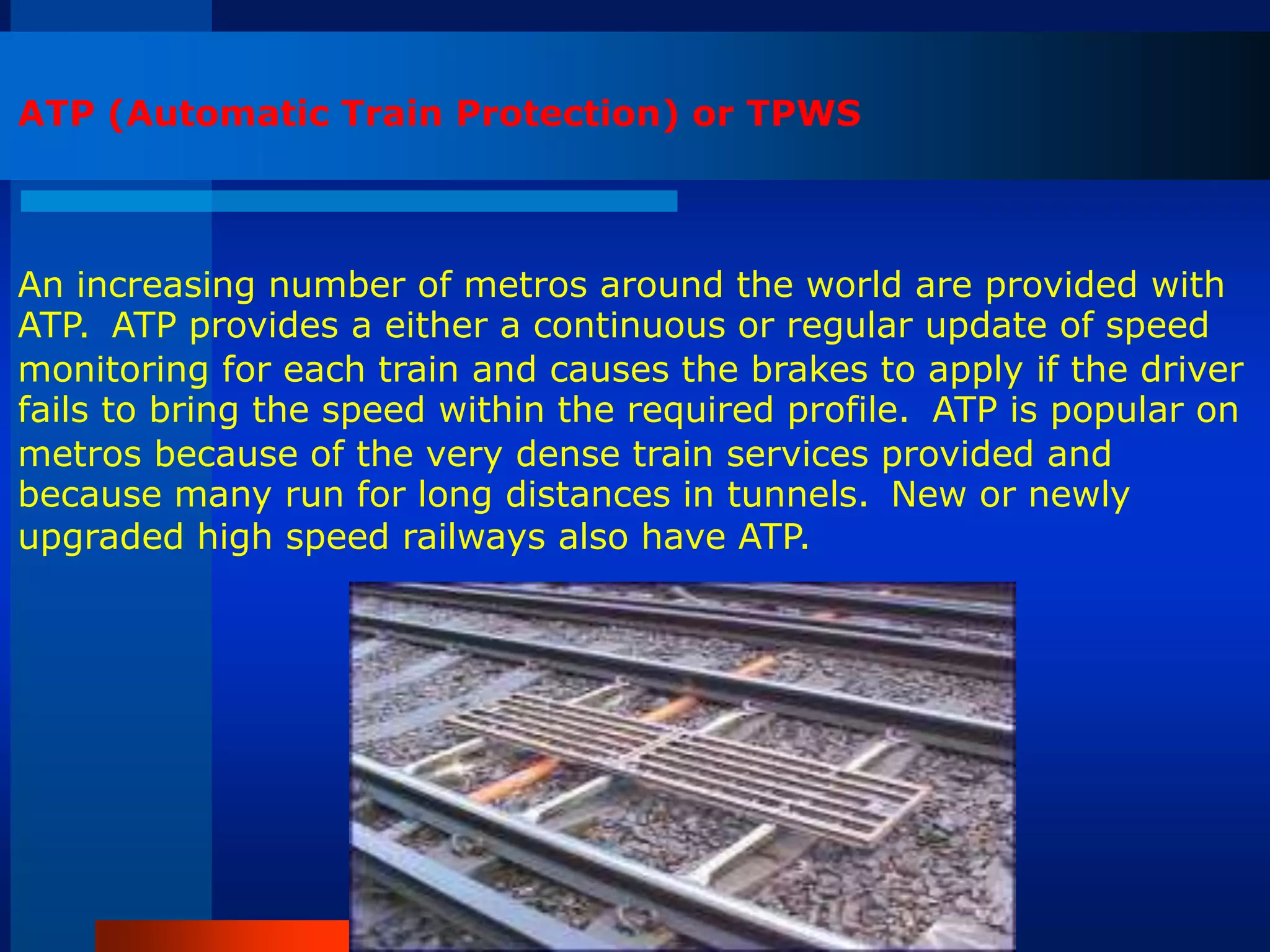 Basics of Metro Railway Signalling system | PPT
