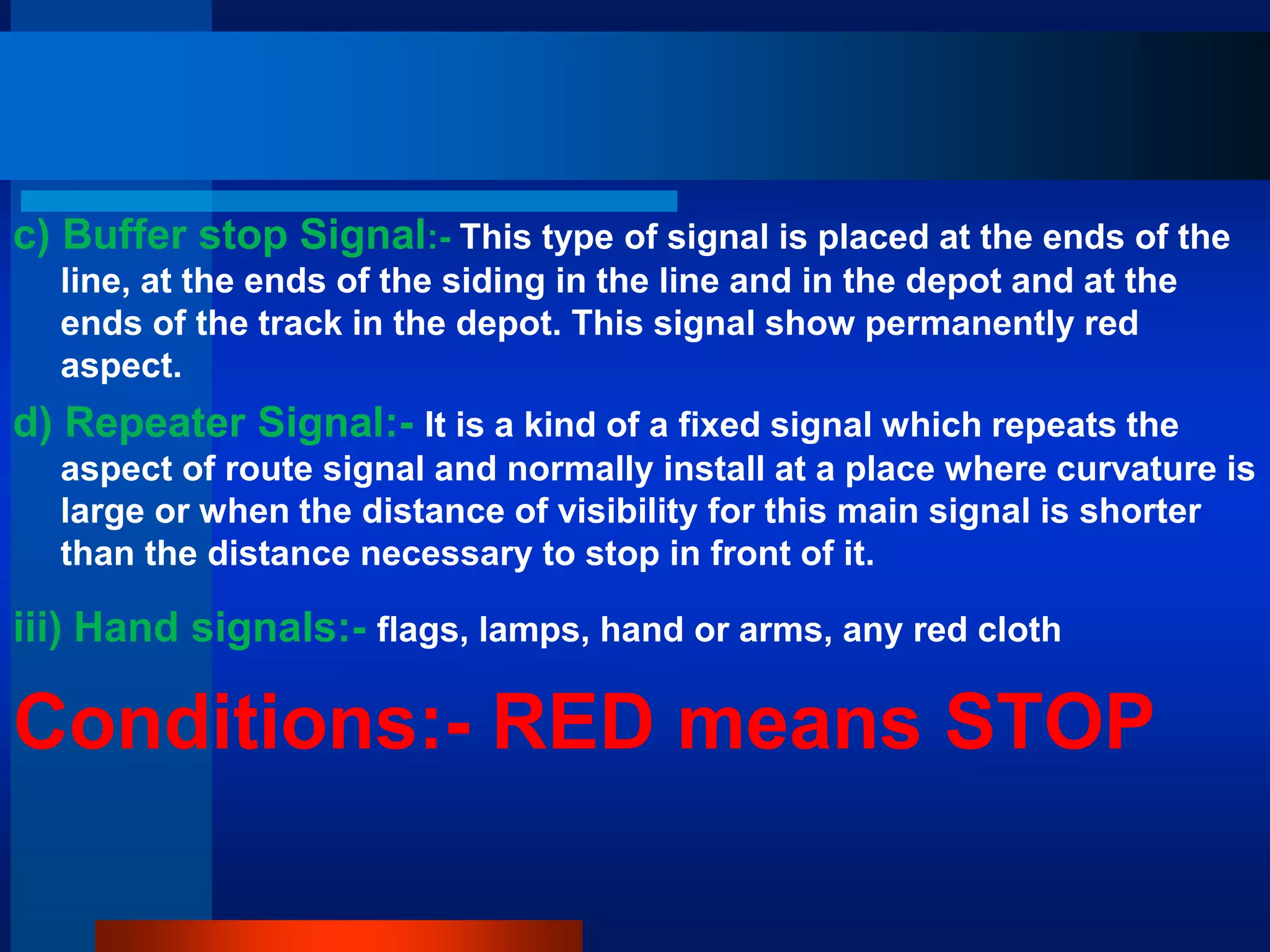 Basics of Metro Railway Signalling system | PPT