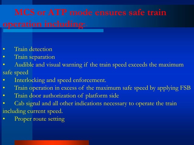 Basics of Metro Railway Signalling system | PPT | Rail Travel | Travel Type
