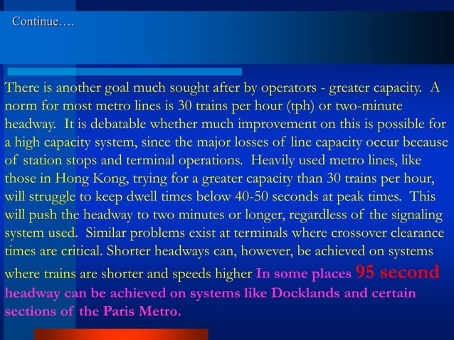 Basics of Metro Railway Signalling system | PPT | Rail Travel | Travel Type
