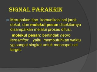 Signal parakrin & signal sinaptik | PPT