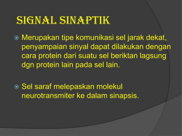 Signal parakrin & signal sinaptik | PPT