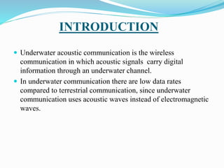 Signal processing for underwater acoustic communications | PPTX