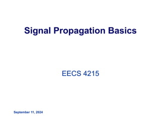 signal propagation.pptx basics of signal propagation | PPTX