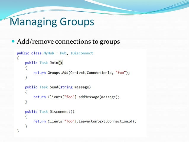 Real-time ASP.NET with SignalR | PPTX | Web Development | Internet