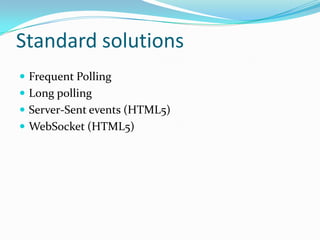 Real-time ASP.NET with SignalR | PPTX | Web Development | Internet