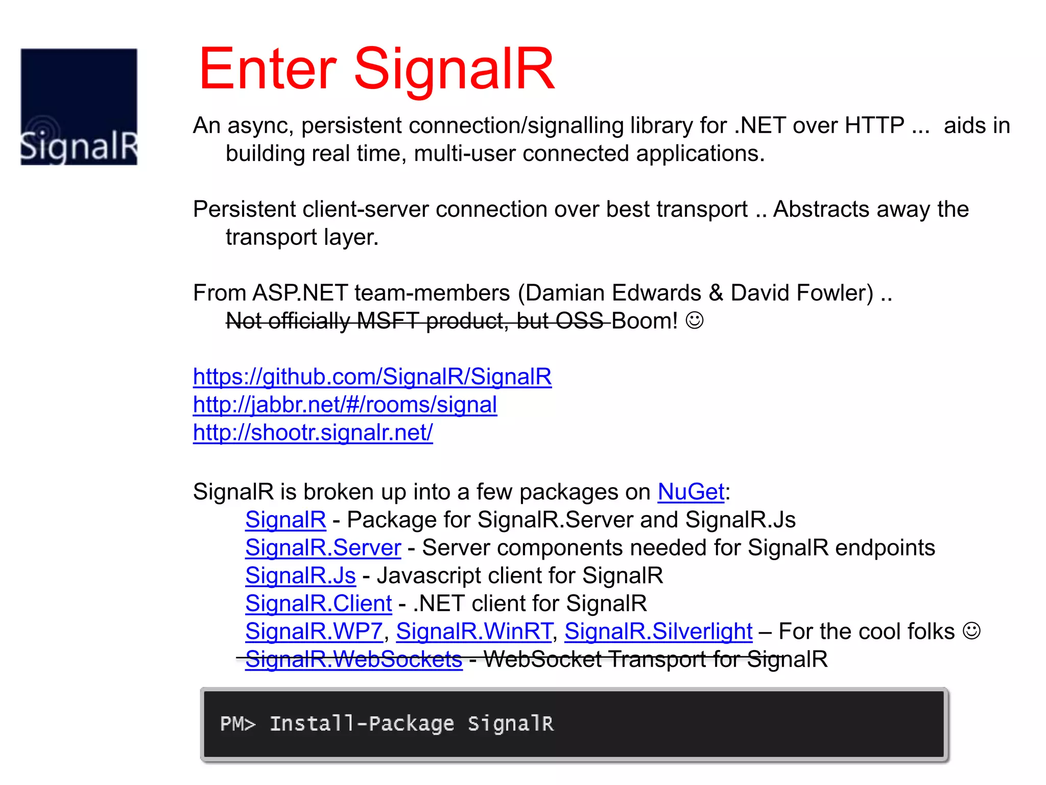 SignalR Powered X-Platform Real-Time Apps! | PPT