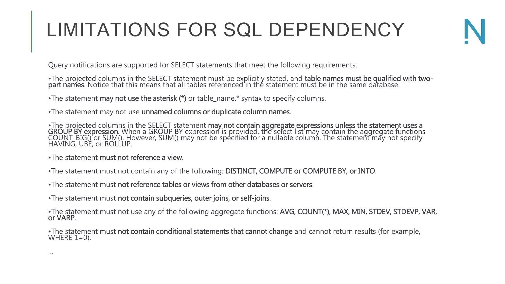 SignalR & SQL Dependency | PPTX