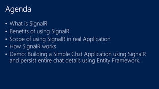 Real time app with SignalR | PPTX