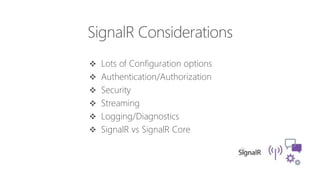 Real Time Apps with SignalR Core | PPTX | Cloud Computing | Internet