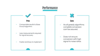 Signal Recovery with Orthogonal Matching Pursuit Algorithm | PPT