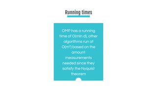 Signal Recovery with Orthogonal Matching Pursuit Algorithm | PPT