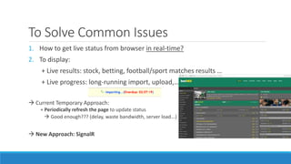 SignalR tutorial & best practices | PPTX | Internet | Computing