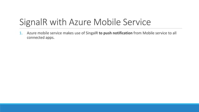 SignalR tutorial & best practices | PPT