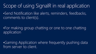 Real Time App with SignalR | PPTX | Cloud Computing | Internet