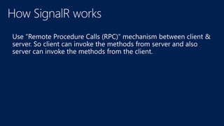 Real Time App with SignalR | PPTX | Cloud Computing | Internet