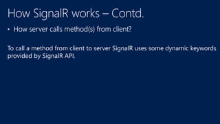 Real Time App with SignalR | PPTX | Cloud Computing | Internet