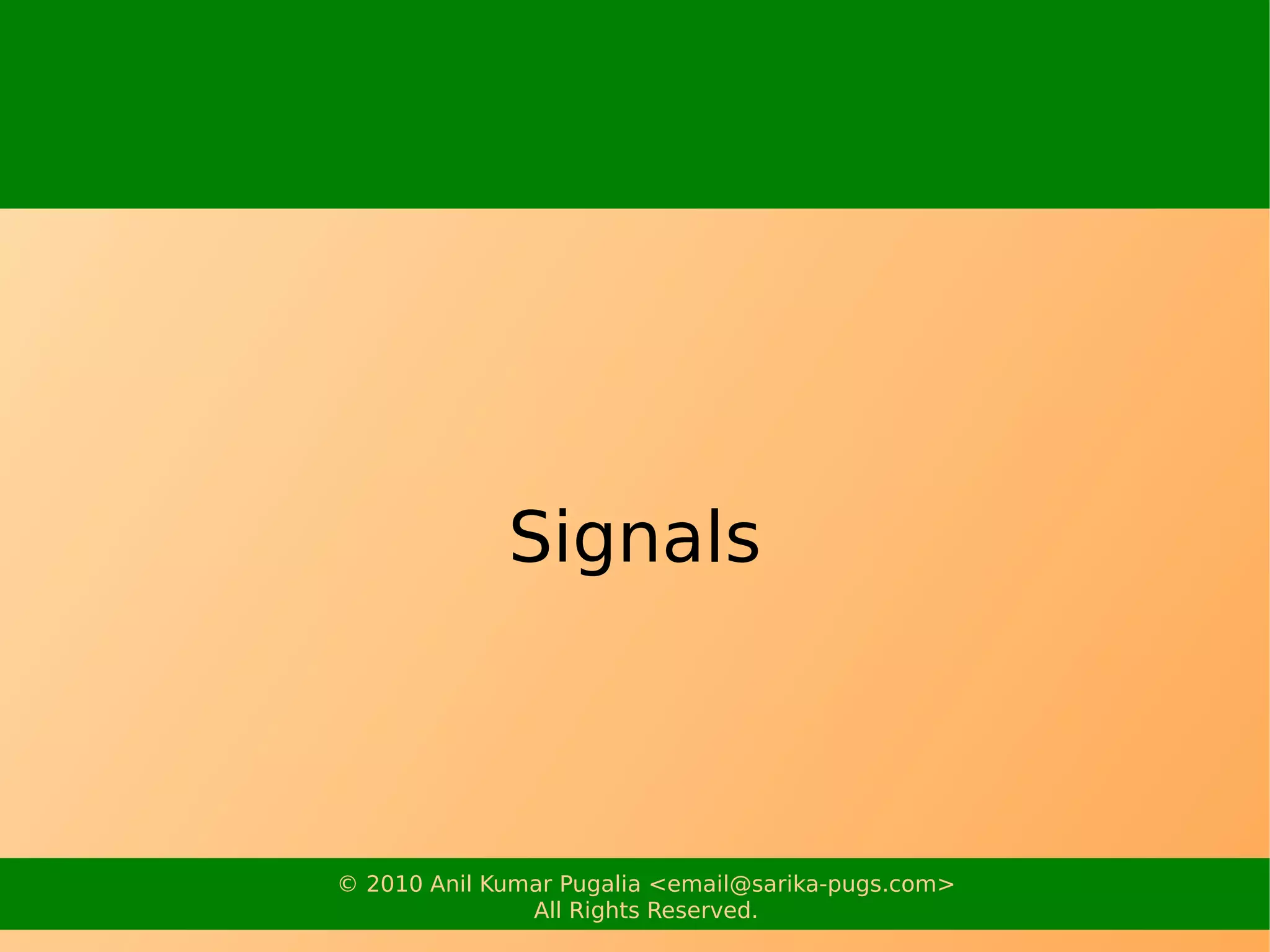 Signals | PPT