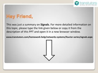 Signals | Computer Science | PPTX