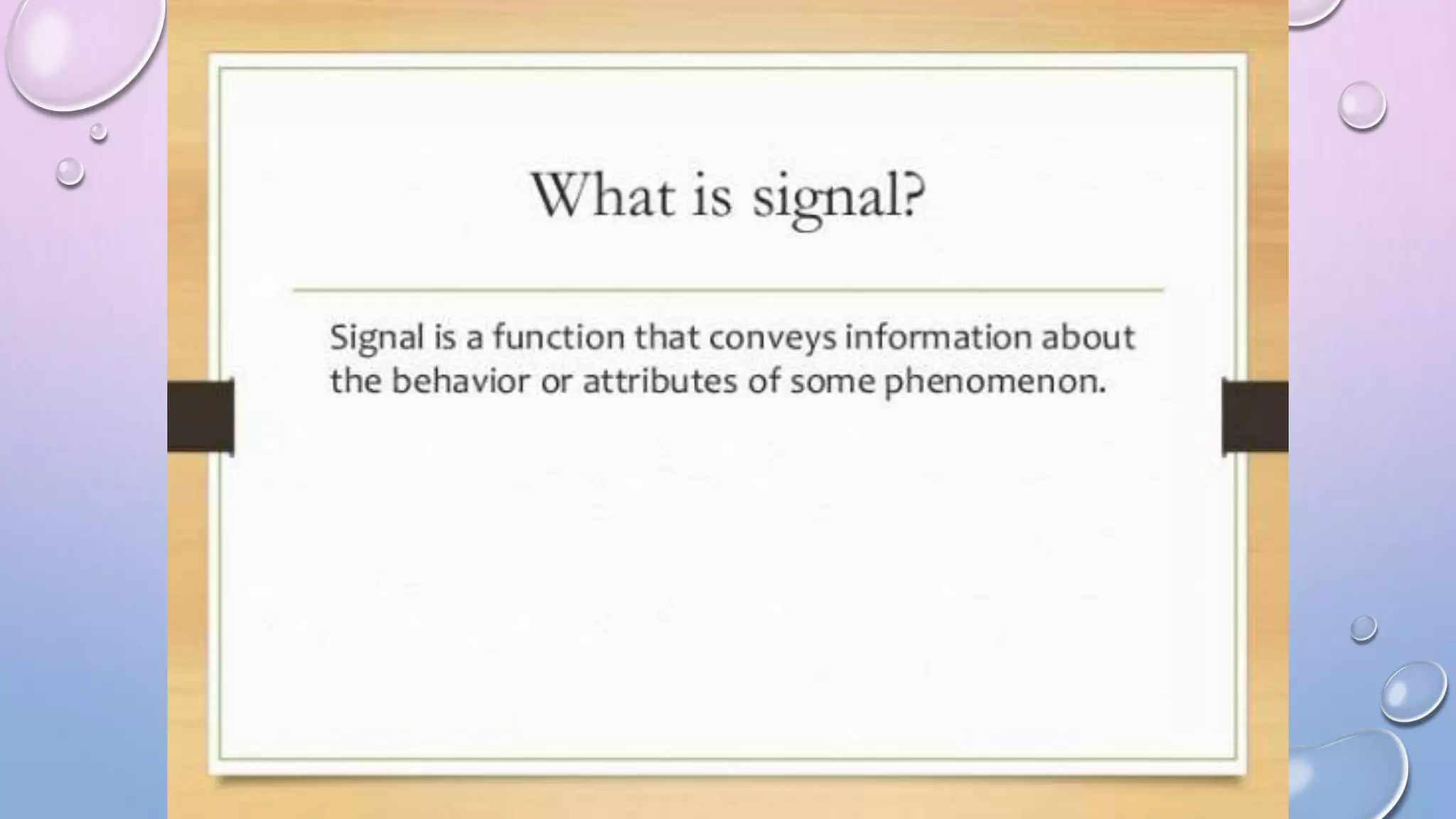 Signals and types of signals | PPTX