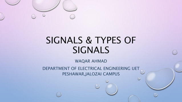 Signals and types of signals | PPTX