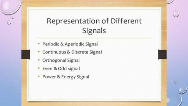Signals and types of signals | PPT
